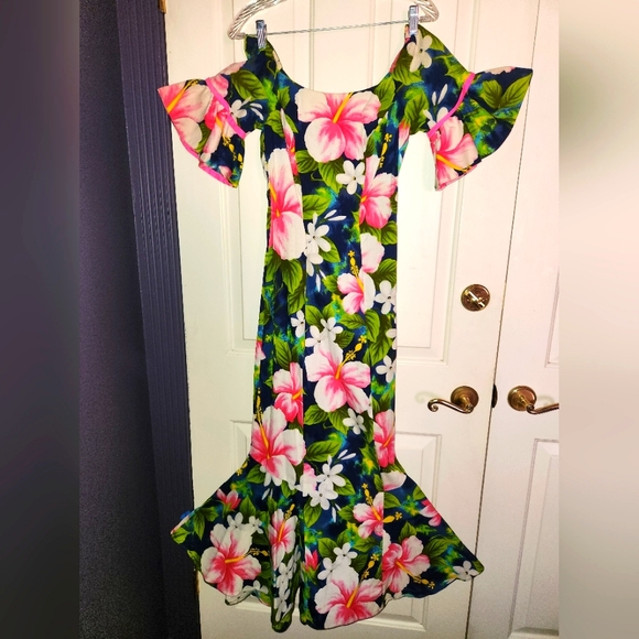 Dresses | Kimos Polynesian Vintage 196 Hawaiian Print Mermaid Shape ...